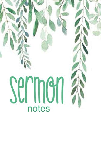 Sermon Notes: My Sermon Notes Journal Church Lettering For Women Men by ...
