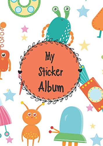 My Sticker Album: Blank Sticker Album for Kids | Design: Aliens in ...