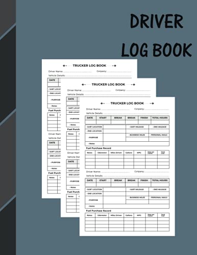 Driver Log Book: Record Every Details For Trips With Truckers Log, Trip ...