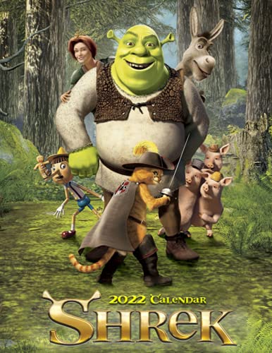 Shrek Calendar: Cartoon calendar, 2022-2023 calendar - 18 month- Shrek ...