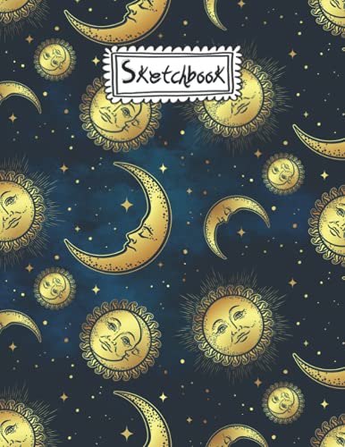 Sketchbook: Moon Sketchbook For Kids And Girls With 120 Blank Pages For ...