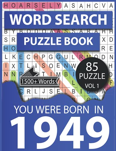 Word Search Puzzle Book: You Were Born In 1949: Wordsearch Book for ...