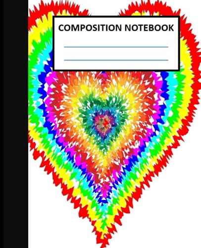 NEW YEAR Tie Dye Composition Notebook: Wide-Ruled, 7.5 x 9.25, 110 ...