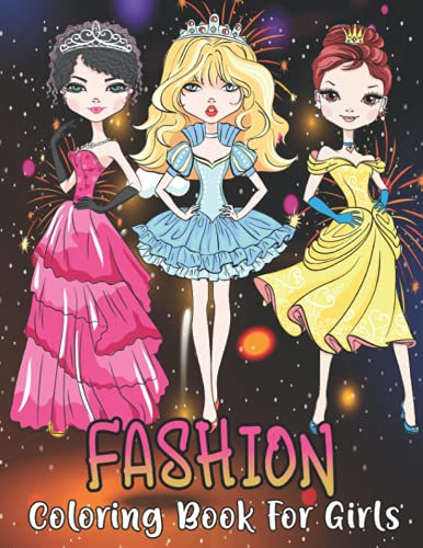 Fashion coloring book for girls: Beauty Style Fashion Design Coloring ...