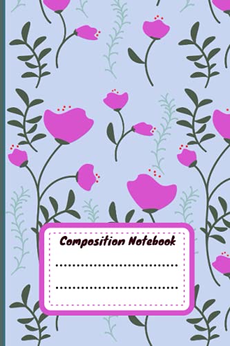 Composition Notebook: Floral Composition Notebook - Wide Ruled Notes ...