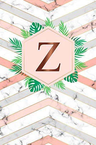 Z: Pretty Monogram Letter Z Initial Dot Grid Bullet Notebook for Women ...