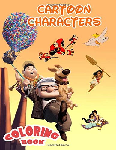 Cartoon Characters Coloring Book: Over 50 Coloring Pages About Cars ...