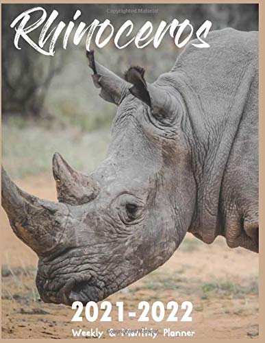 2021-2022 Monthly planner Rhinoceros: Large Planner Two year 2021-2022 ...