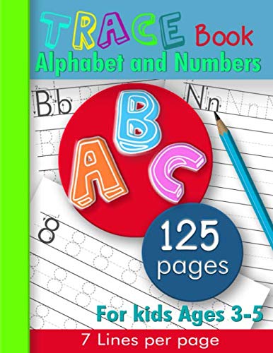 Alphabet and numbers trace book: Handwriting Practice Workbook ,Trace ...