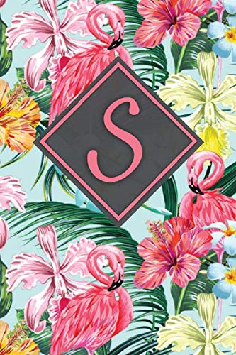 S: Lovely Monogram Letter S Initial Dot Grid Bullet Notebook for Women ...