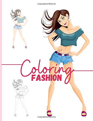 Coloring Fashion: Fashion Models Coloring Book with Cute Coloring Pages ...