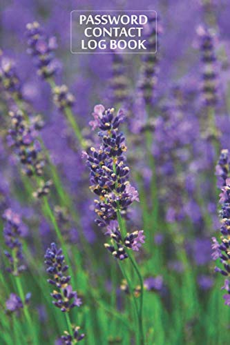 Purple Lavender Flowers Password Keeper And Contact Book: Discreet ...