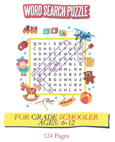Word Search Puzzle For Grade schooler Age 6-12, 124 Pages: Relaxing ...