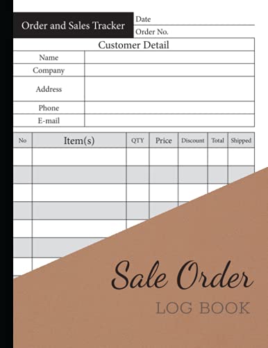 Sales Order Log Book: Order Book For Small Business, Customer Order ...