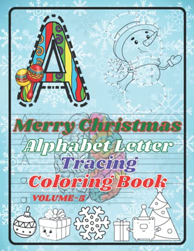 Merry Christmas Alphabet Letter Tracing Coloring Book: Christmas ...