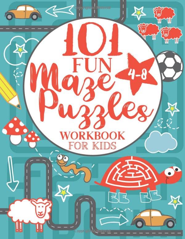 Maze Puzzle Book for Kids 4-8: 101 Fun First Mazes for Kids 4-6, 6-8 ...