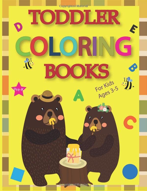 Toddler Coloring Books For Kids Ages 3-5: Pre-K or Preschool Coloring ...