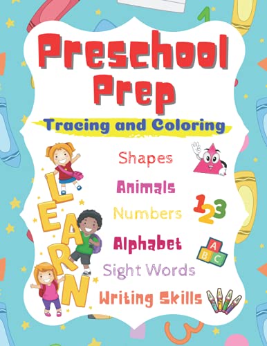 Preschool Prep Tracing and Coloring (100 pages): A coloring and tracing ...