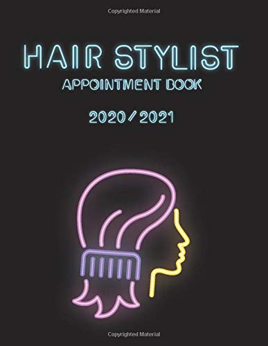 Hair Stylist Appointment Book 2020-2021: 12 Months DATED Calendar ...