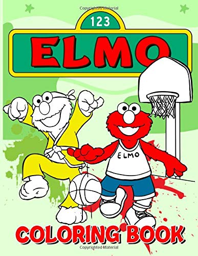 Elmo Coloring Book: Beautiful Simple Designs An Adult Coloring Book ...