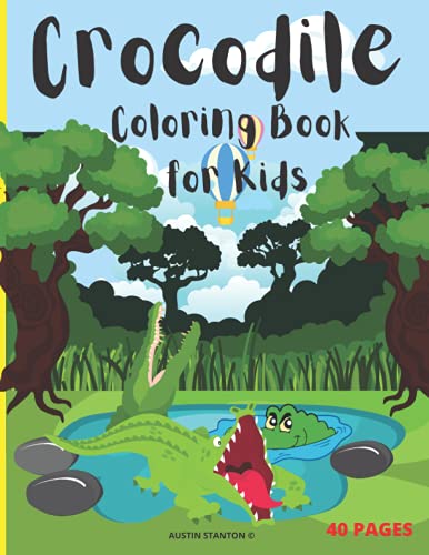 Crocodile Coloring Book For Kids: Fun Cartoon Reptile Crocodile ...