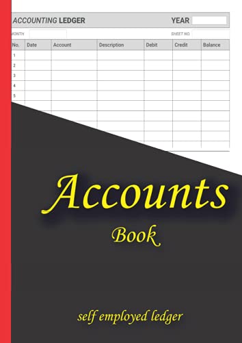 A4 Accounts Book Self employed sole trader: Bookkeeping Ledger for ...