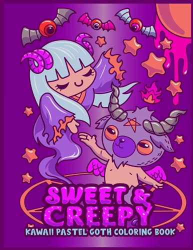sweet & creepy kawaii pastel goth coloring book: Kawaii And Spooky ...