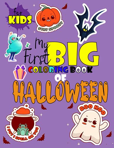 My first big coloring book of Halloween: Easy and relaxing Halloween ...