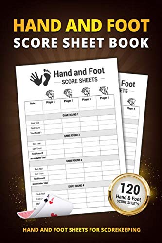 Hand And Foot Score Sheet Book: 120 Large Score Sheets For Scorekeeping ...