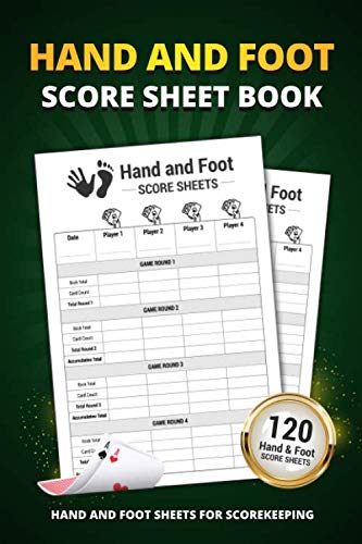 Hand And Foot Score Sheet Book: 120 Large Score Sheets For Scorekeeping ...