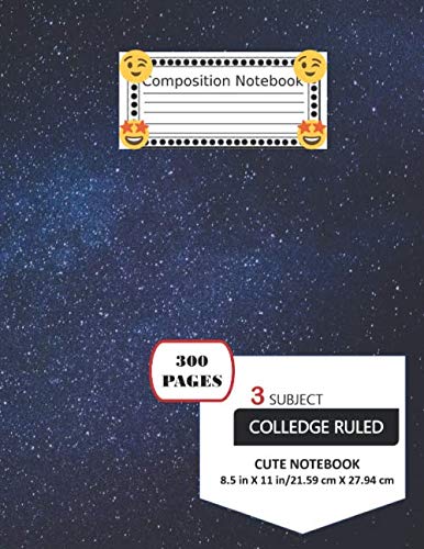 3 subject notebook with divider sheets: 3 Subject College Ruled ...