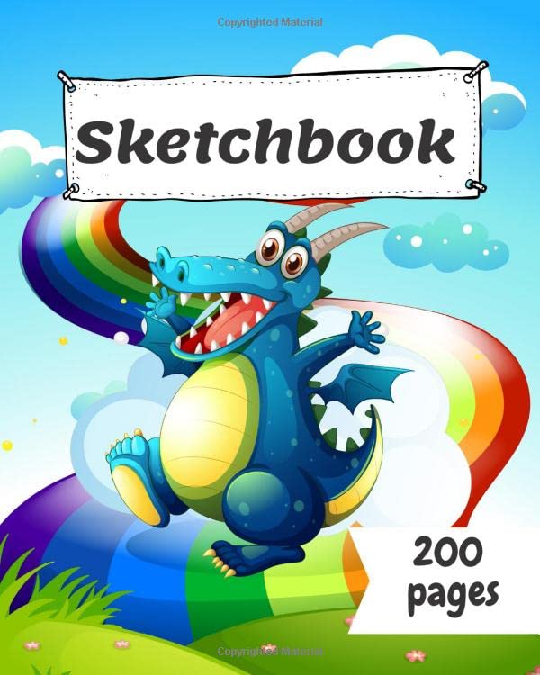 Sketch Book: For Kids - Drawing Practice, Doodling, Sketch Pad - Dragon ...