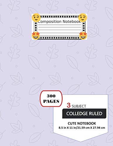3 subject notebook with divider sheets: 3 Subject College Ruled ...
