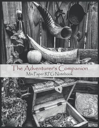 The Adventurer's Companion Mix Paper RPG Notebook: RPG Graph Paper, Hex ...