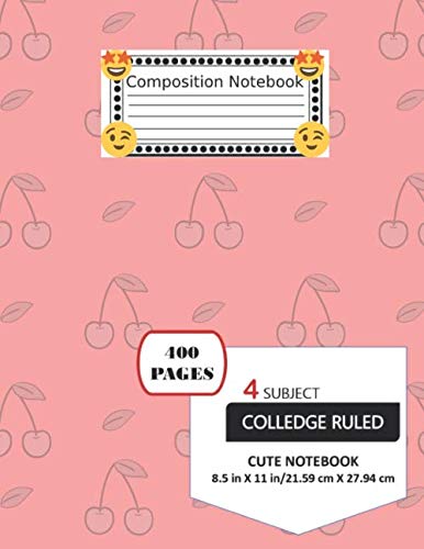 4 subject notebook with divider sheets: 4 Subject College Ruled ...