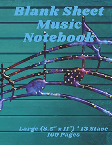 Blank Sheet Music Notebook: Song Writing Journal / Music Manuscript ...