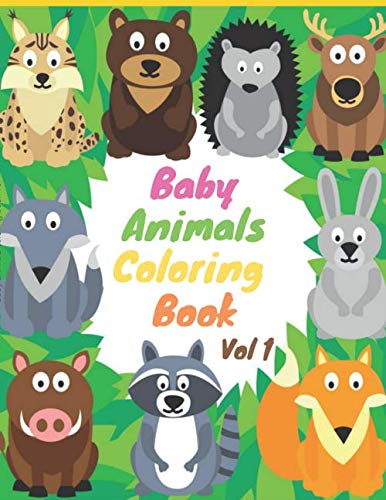baby animals coloring book vol 1: An Adult Coloring Book Featuring ...