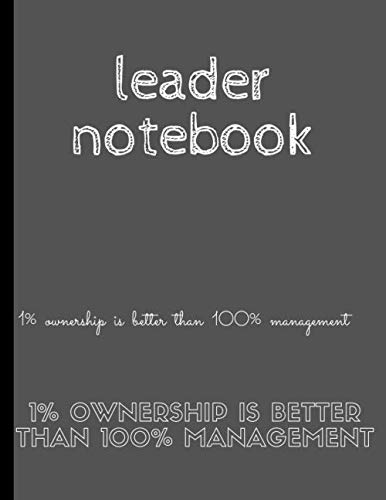 leader notebook: 1% ownership is better than 100% management by YOSR ...