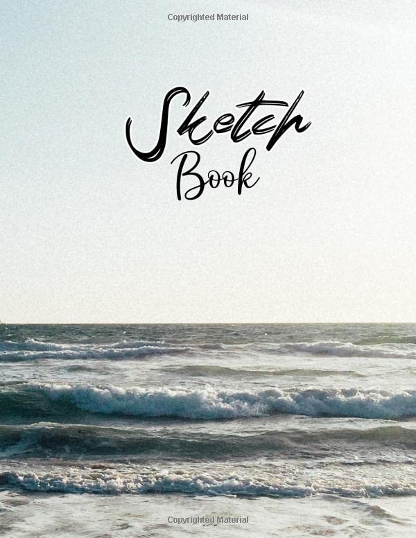 Ocean Sea Beach Sketchbook for Drawing and Painting Sunset Ocean Waves ...