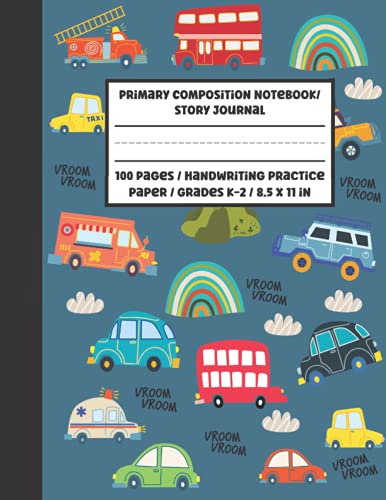 Vroom Vroom Cars and Buses In All The Styles Boys Primary Story Journal ...
