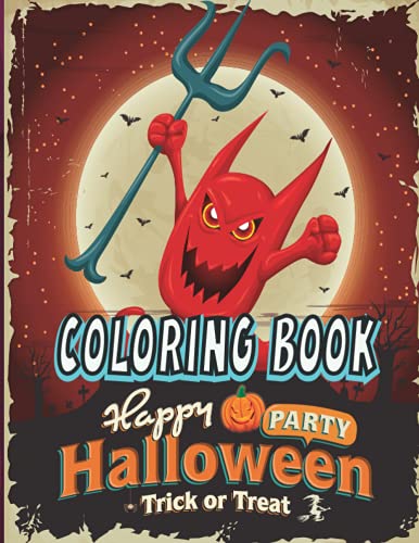Halloween Horror Coloring Book: Nightmare Halloween Terrifying Monsters ...