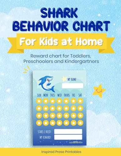 Shark Behavior Chart for Kids at Home: Reward chart for Toddlers ...