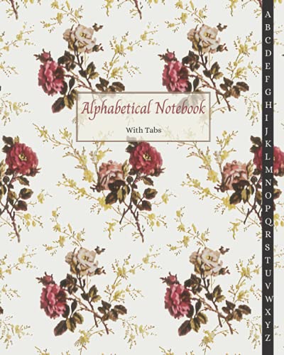 Notebook Alphabetical Large print: Alphabetical Notebook with tabs ...