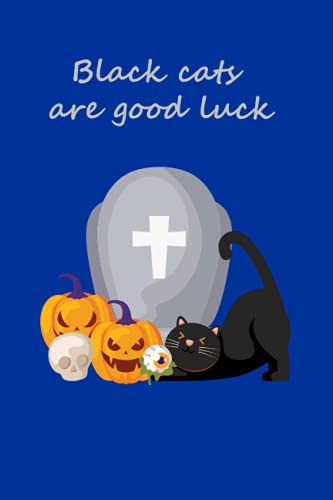black cats are good luck: funny black cat.: Funny halloween lined ...