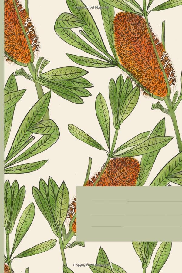 Banksia, my love: Lined journal with hand-drawn Australian flower ...