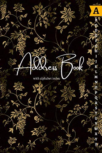 Address books with alphabet index: address book with tabs 6" x 9",, A-Z ...