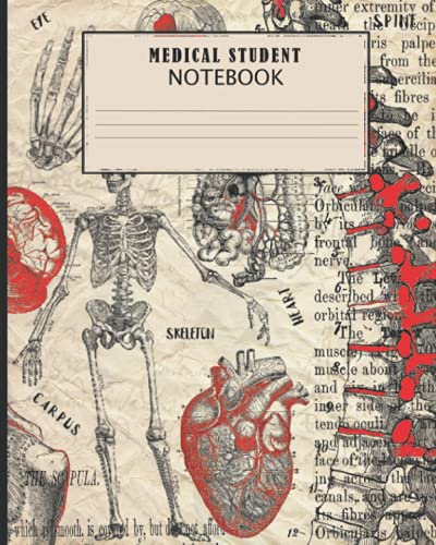 Medical Student Notebook: Large Desk Size Antique Human Anatomy Vintage ...
