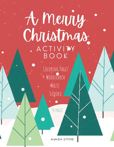 Christmas Activity Book: A Merry Christmas Workbook for Kids: ages 4-8 ...