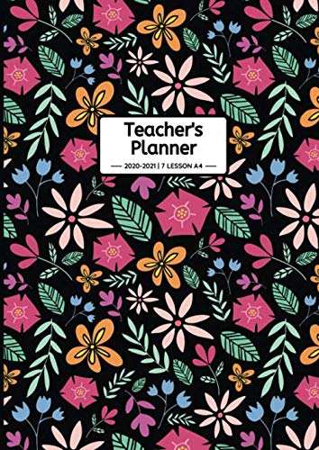 A4 Teacher's Planner 2020-2021: US & UK Holidays, Floral by Maddison ...