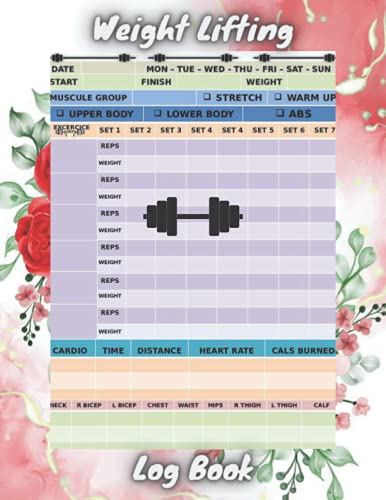 Weight Lifting Log Book: Workout Tracker journal for Men,Exercise ...